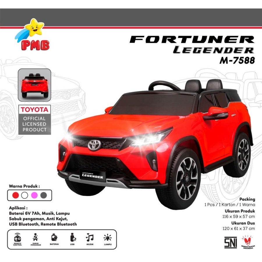 Jual Mobil Listrik Aki Anak TOYOTA FORTUNER LEGENDER M7588 M 7588 M ...