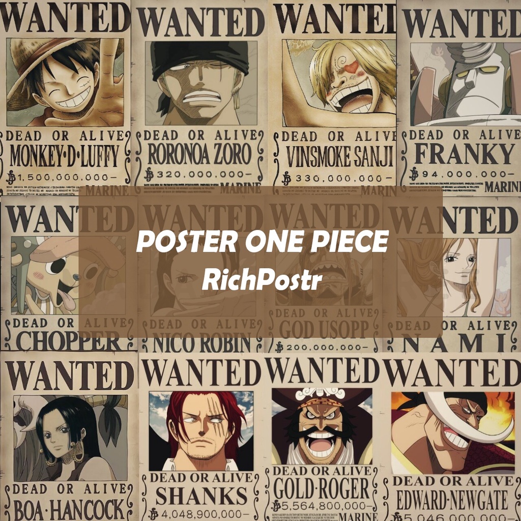 Jual POSTER Aesthetic - POSTER ONE PIECE ANIME Dekorasi Hiasan dinding ...