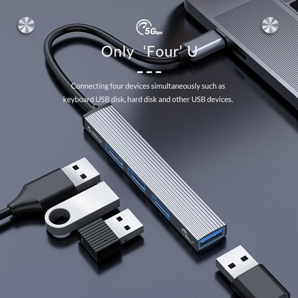 Jual ORICO USB HUB TYPE C USB HUB 2.0 USB 3X HUB 3.0 1X TYPE C USB HUB ...