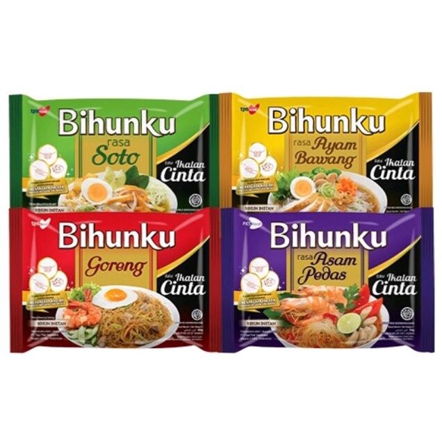 Jual Bihunku bihun instant Rasa Soto Ayam Bawang dan baso Spesial 55gr ...