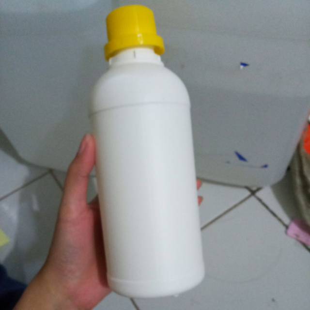 Jual Botol HDPE marna putih dop tutup warna kuning,ukuran 500 ml | Shopee Indonesia