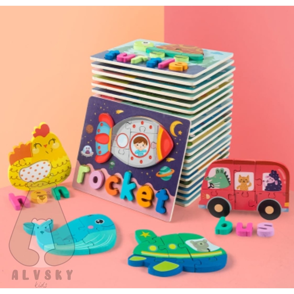 Jual MAINAN EDUKASI JIGSAW PUZZLE 3D TIMBUL PREMIUM / JIGSAW PUZZLE ...