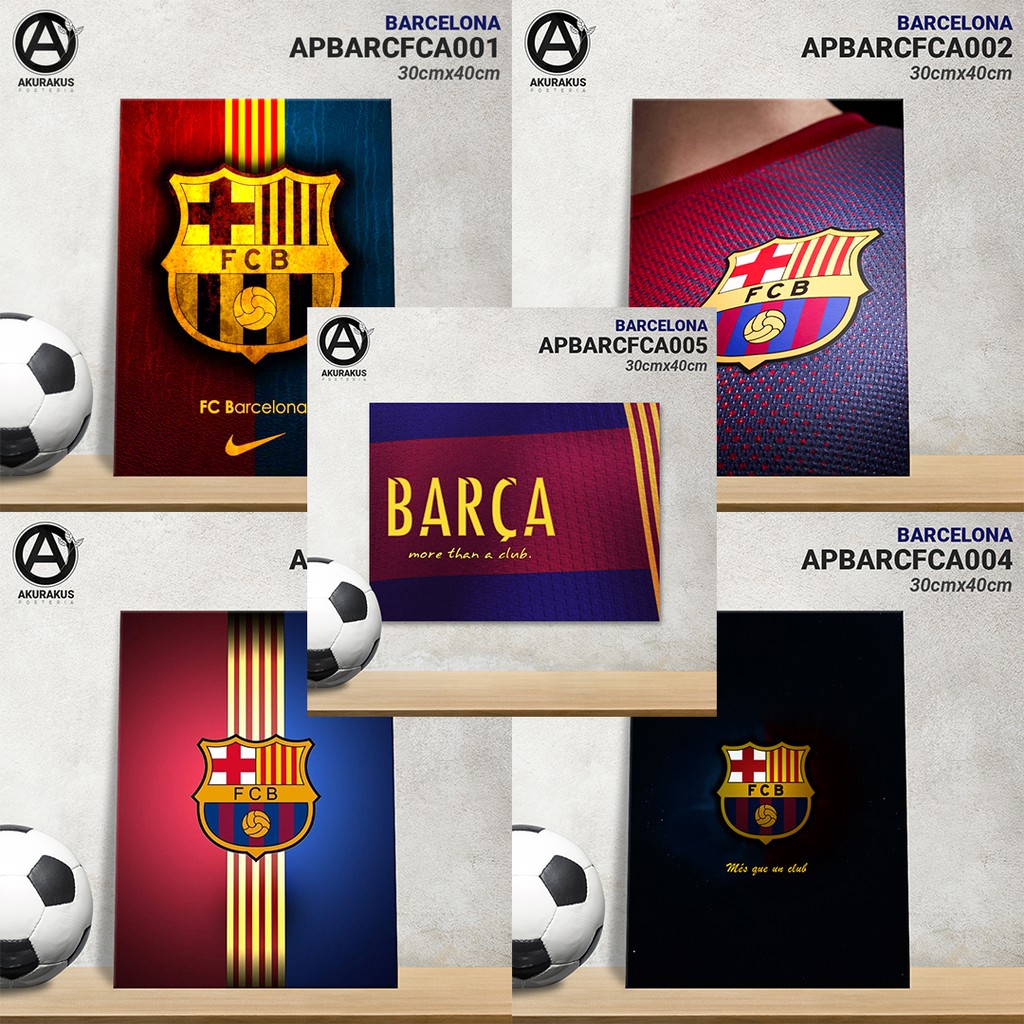 Jual WALL DECOR HIASAN DINDING POSTER KAYU BARCELONA FC BARCA ...