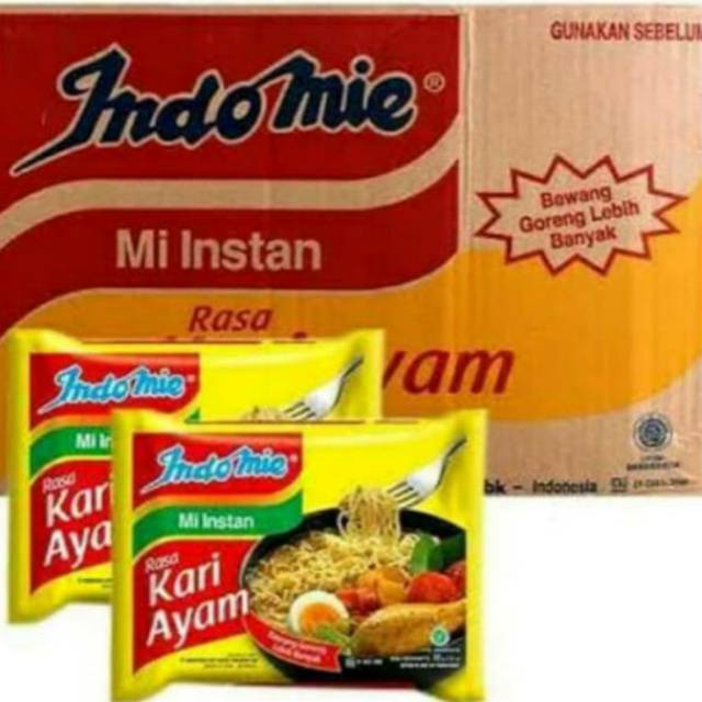Jual Indomie Mie Instan Rasa Kari Ayam Kemasan 1 Karton (isi 40pcs ...