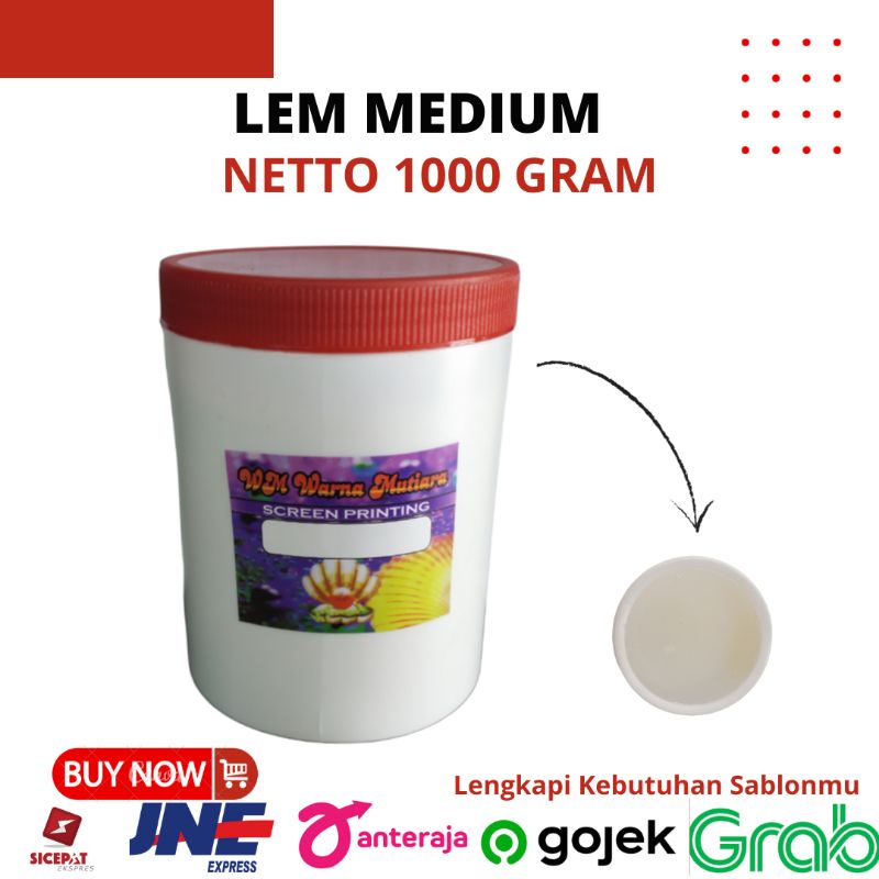 Jual Lem Medium Untuk Beludru Sablon Kain/Baju 1Kg | Shopee Indonesia