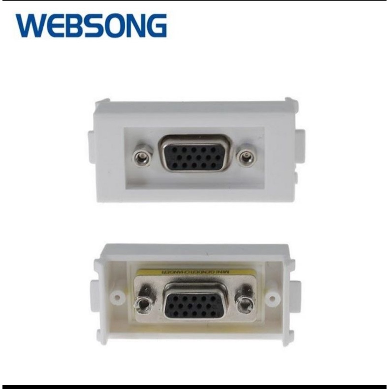 Jual Wall Socket Stop Kontak Module VGA Websong | Shopee Indonesia