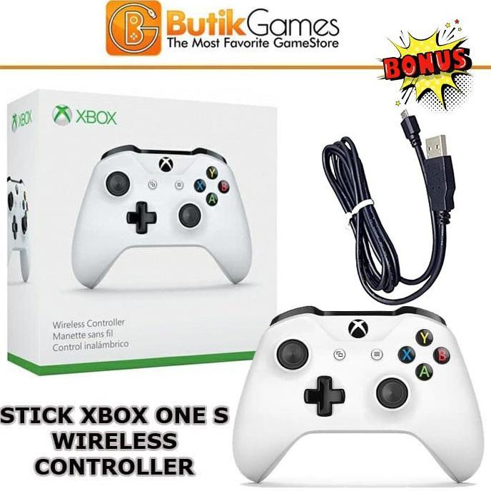 Jual JOYSTICK GAME STICK STIK XBOX ONE S WIRELESS CONTROLLER + KABEL ...