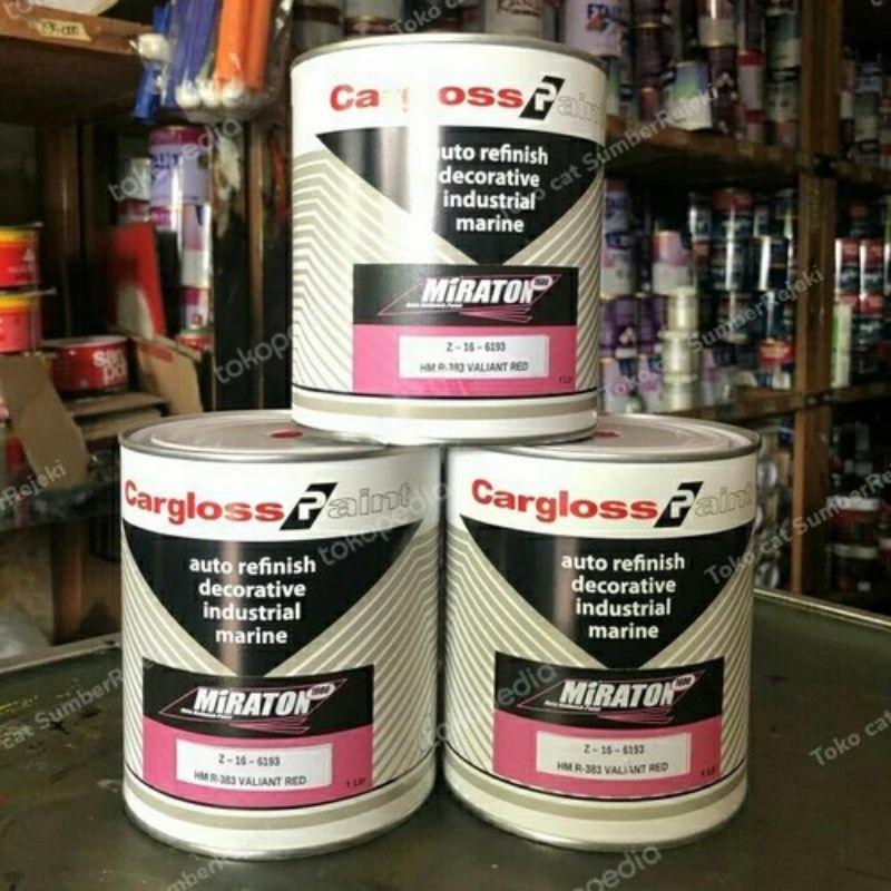 Jual Cat cargloss valiant red warna asli motor honda | Shopee Indonesia