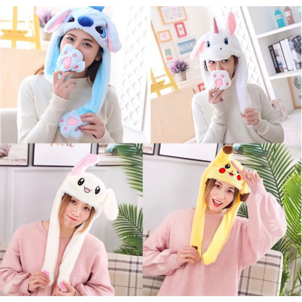 Jual Bunny Hat Dancing Topi Karakter Kelinci Unicron LED/NON LED ...