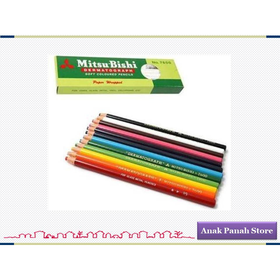 Jual Pensil Kaca / Dermatograph Mitsubishi (isi 12 pcs) | Shopee Indonesia