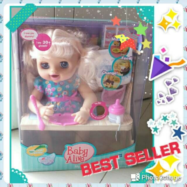 Jual TERLARIS!! Baby alive boneka unik bisa interaksi, bisa eek dan ...