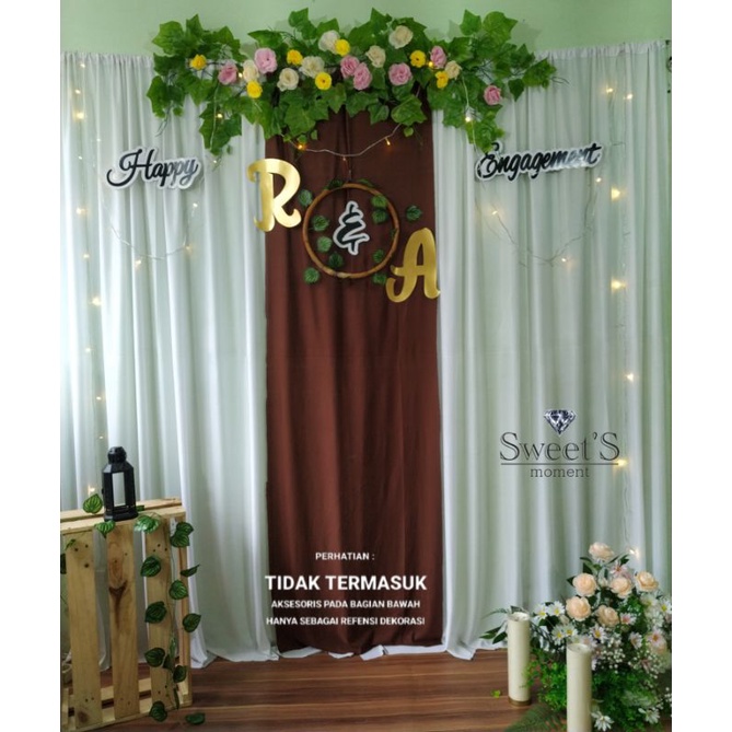 Jual Dekorasi lamaran paket backdrop tunangan wedding akad simple ...
