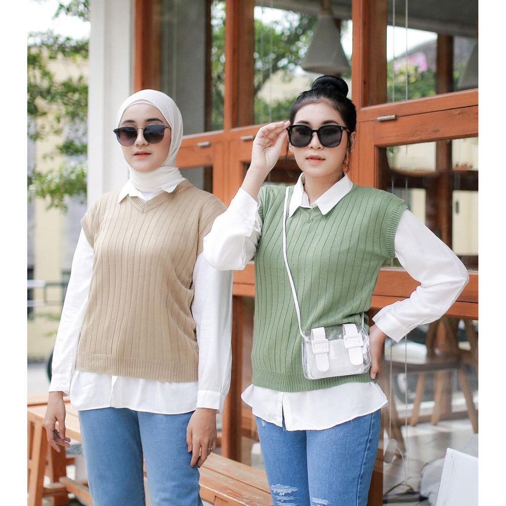 Jual FORMAL OUTFIT - Kemeja + Rompi (1 Set) - Kualitas PREMIUM | Shopee ...