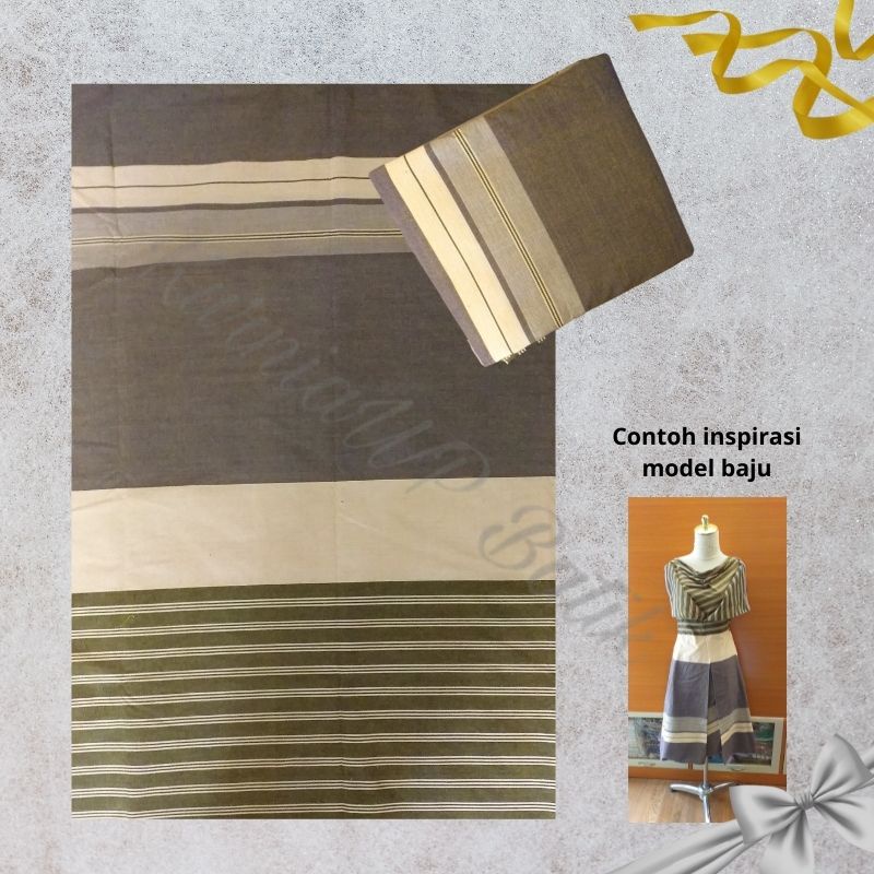 Jual Kain Tenun Lurik Gradasi Warna Cream | Shopee Indonesia