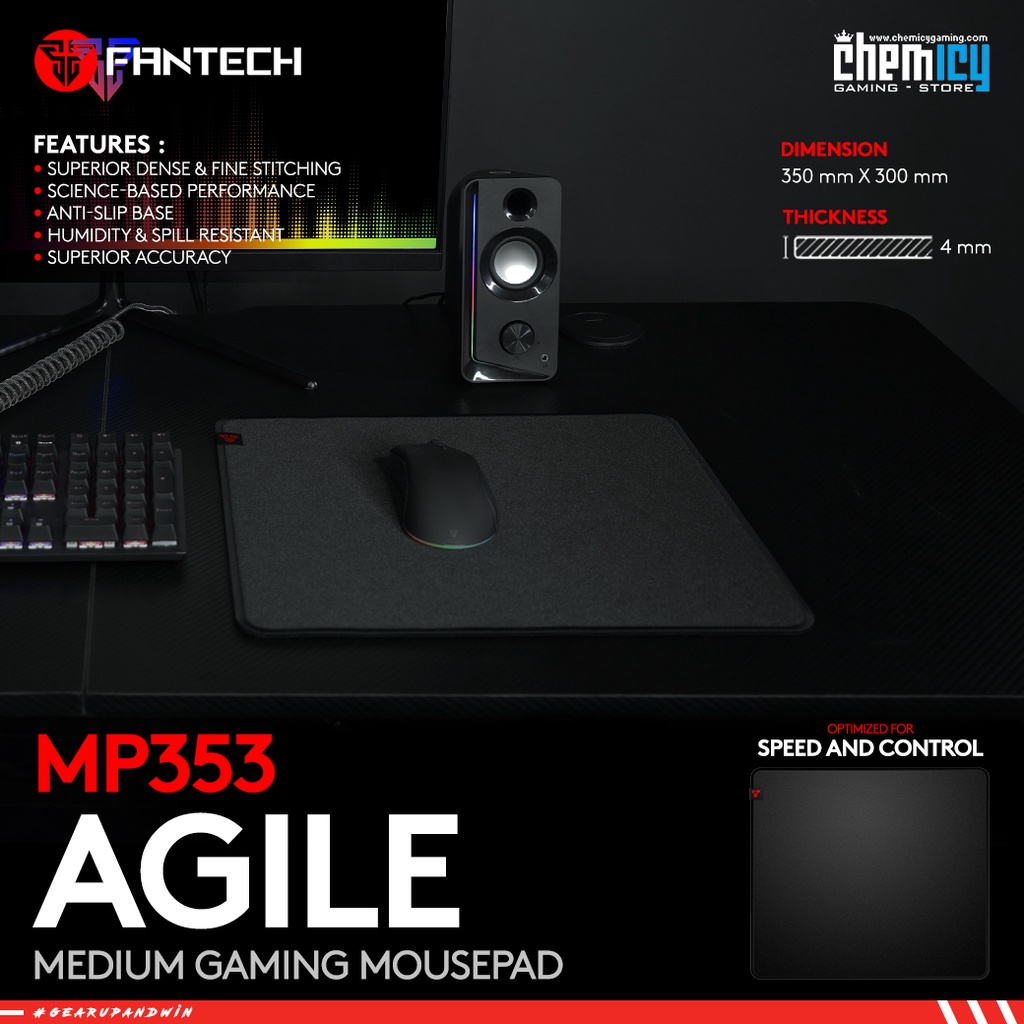 Jual Fantech Agile MP353 Medium Cloth Gaming Mousepad | Shopee Indonesia