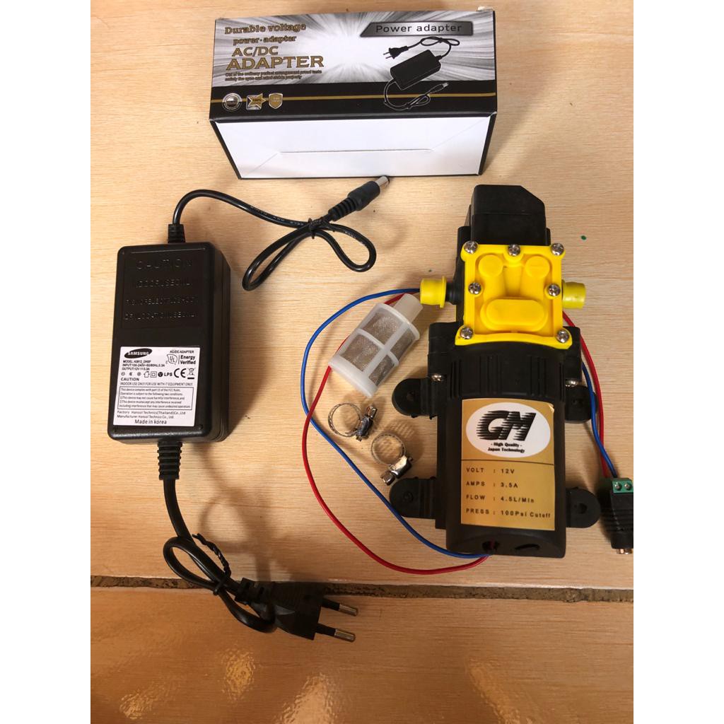 Jual Paket Adaptor 3A + GM Pompa Dinamo 100PSI Pompa DC Steam Motor ...
