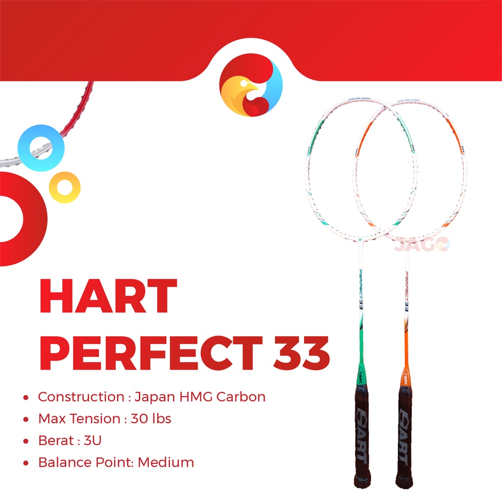 Jual HART Perfect 33 Raket Badminton Bulutangkis Termurah | Shopee ...