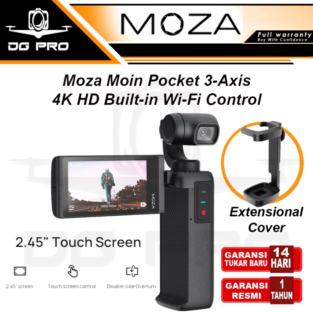 Jual Moza Moin Pocket 3-Axis 4K HD Built-in Wi-Fi Control Gimbal Stabilizer | Shopee Indonesia