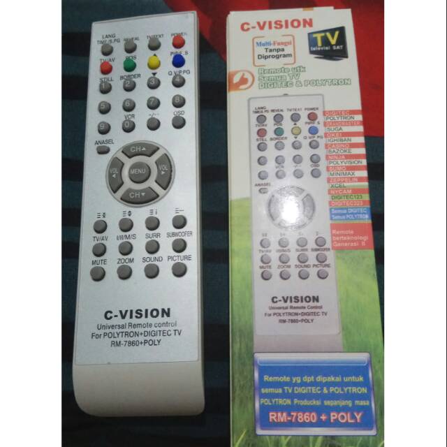 Jual Remote Remot C Vision Polytron Digitec RM - 7860 TV Tabung ...
