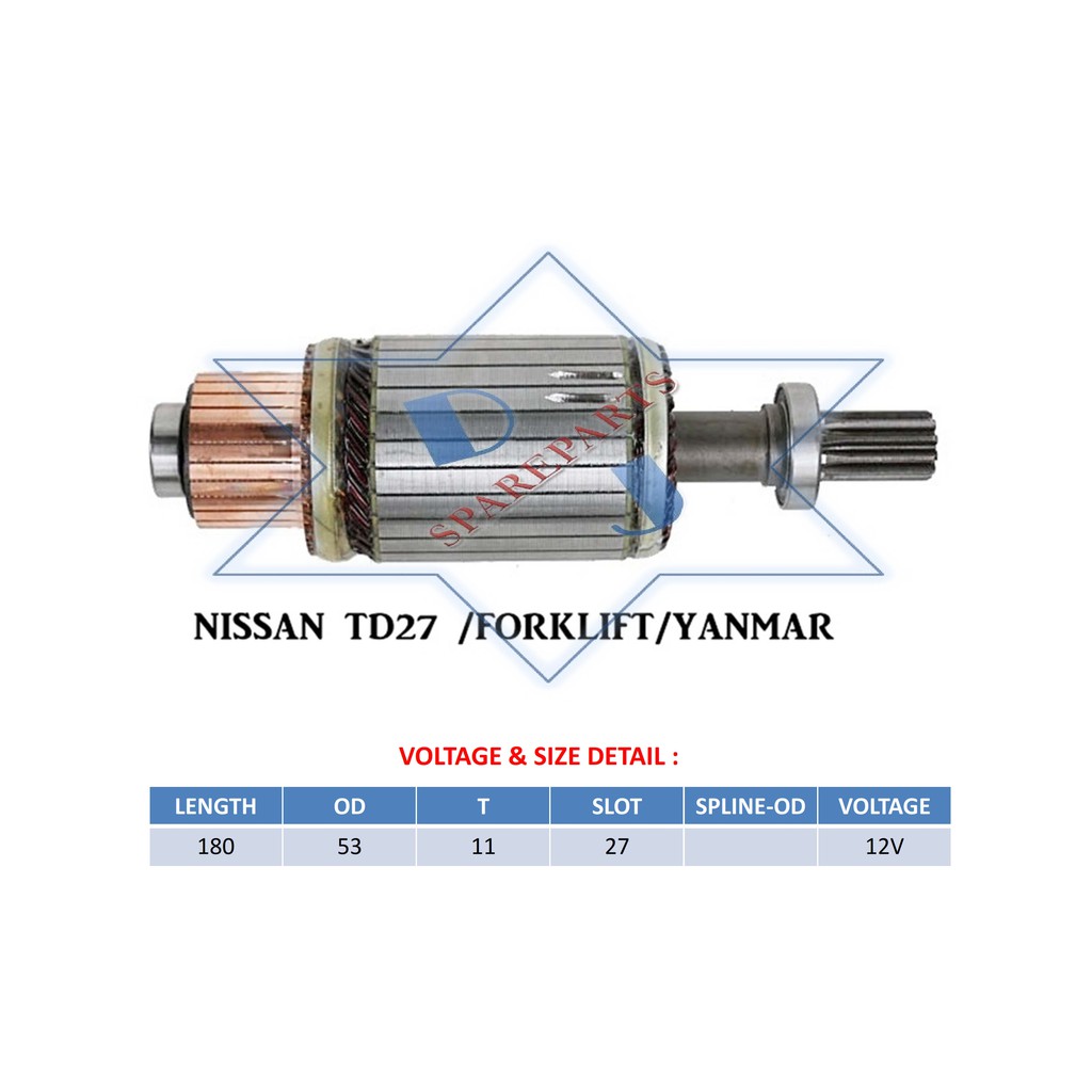 Jual ANGKER NISSAN TD27 CEDRIC FORKLIF YANMAR TCM | Shopee Indonesia