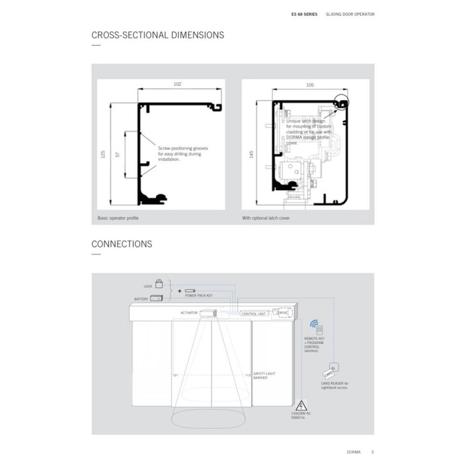 Jual Dorma Es 68 Automatic Sliding Double Door | Shopee Indonesia