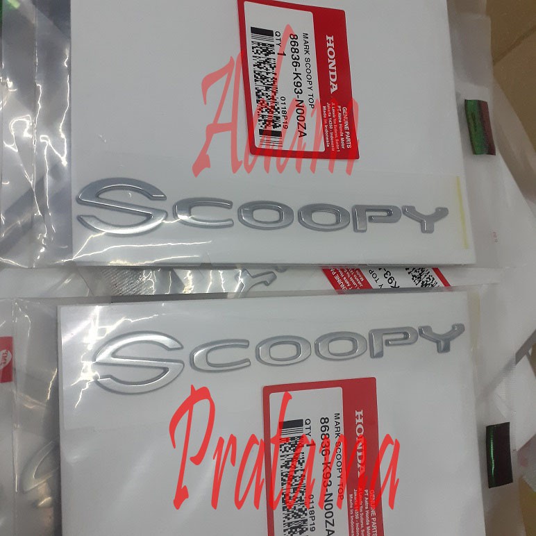 Jual Logo scoopy 2017 Kanan Kiri 86836-K93-N00ZA Logo Scopy Emblim ...