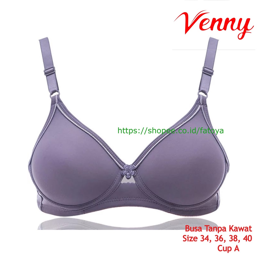Jual VENNY Bra BH Busa Tanpa Kawat Cup A Size 34 - 40 | Shopee Indonesia