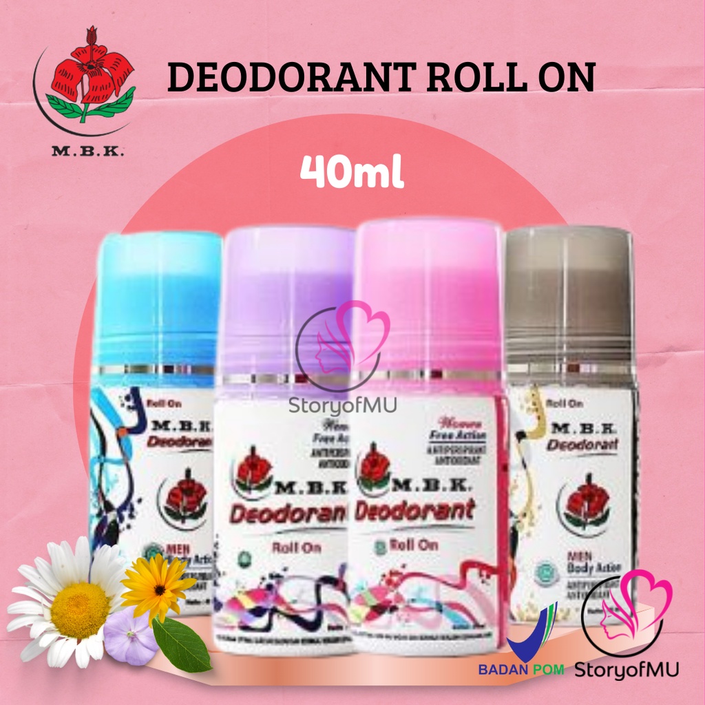 Jual M.B.K Deodorant Roll On Pria dan Wanita 40ml - Penghilang Bau Badan Dan Ketiak MBK | Shopee ...