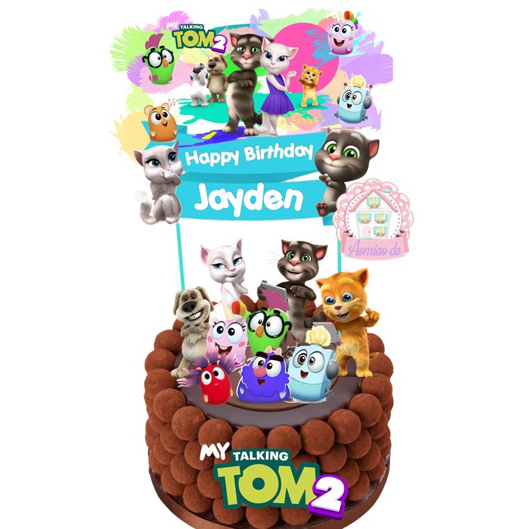 Jual My talking tom2 cake topper | Shopee Indonesia