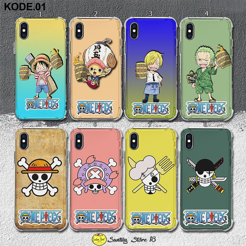 Jual Custom Case AntiCrack Soft One Piece Kode 01 // Bisa Tambah Nama ...