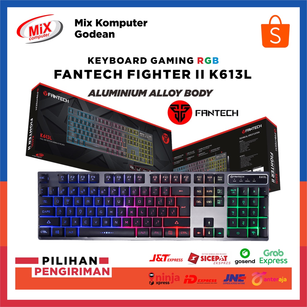 Jual Keyboard Gaming Fantech FIGHTER II K613L RGB Membrane | Shopee Indonesia