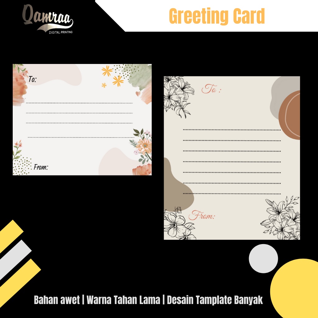 Jual Kartu ucapan | Blank Card | Greeting card | Gift Card | Kartu ...