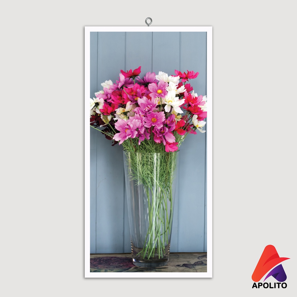 Jual HIASAN DINDING BUNGA WALL DECOR (10x20) PAJANGAN KAYU BUNGA POSTER ...