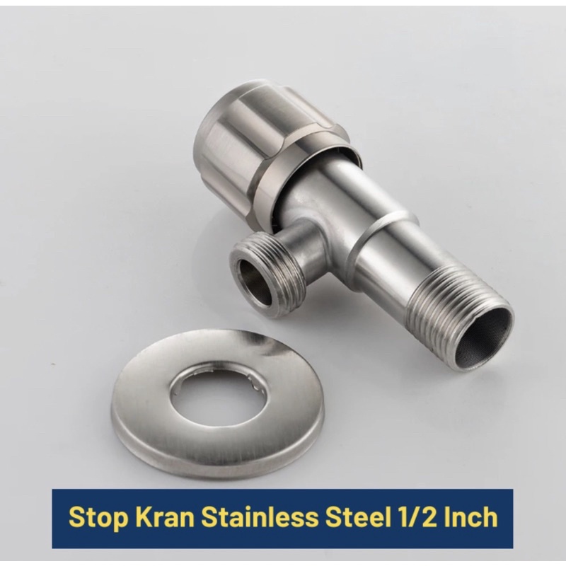 Jual Stop Kran Single Stainless Stopkran Closet Wastafel SS - Kran ...