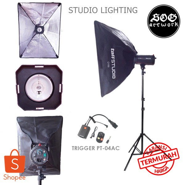 Jual Paket Lighting Lampu Flash Studio reilite 200 eco Lightstand ...
