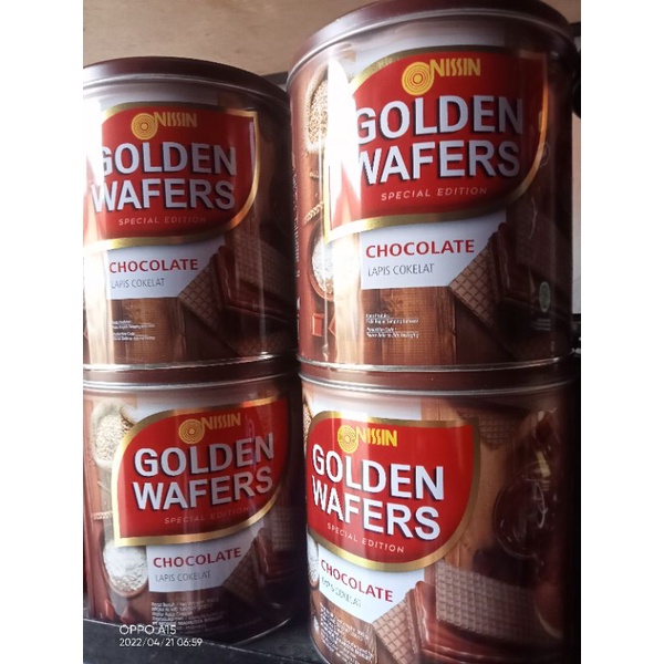 Jual Nissin golden wafer kaleng 300g | Shopee Indonesia