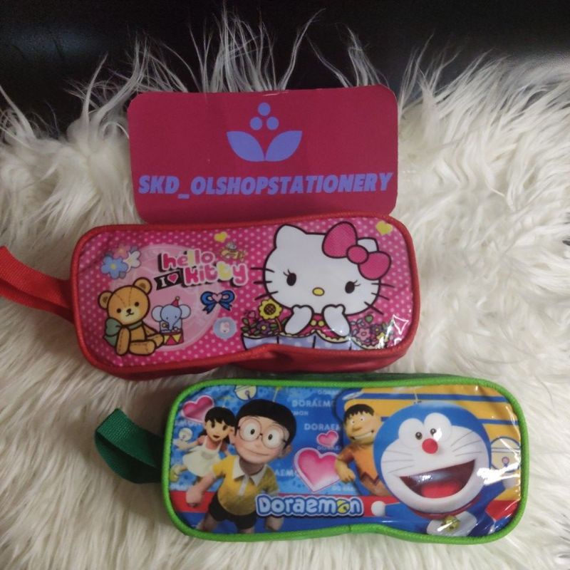 Jual pencil case tempat pensil sleting bahan fancy | Shopee Indonesia