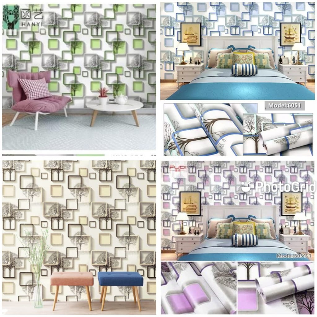 Jual Wallpaper Stiker Dinding Dekorasi Kamar Ruang Tamu Motif Pohon ...