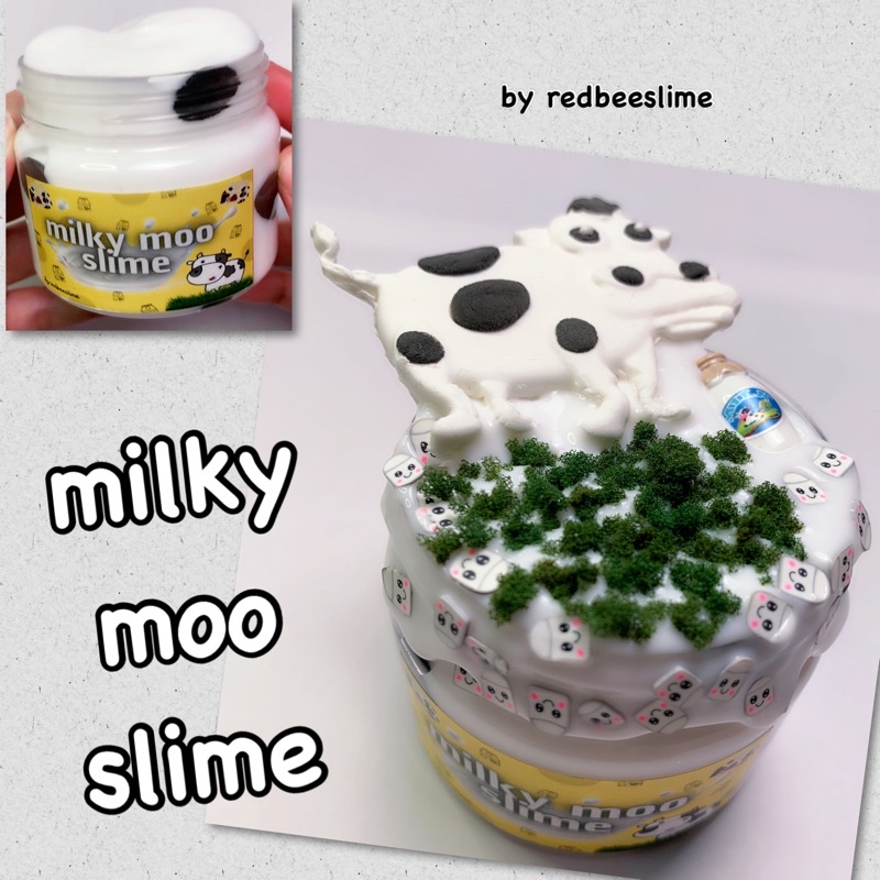 Jual slime white base 175cc milky moo slime elmers glue mix TOA glue ...