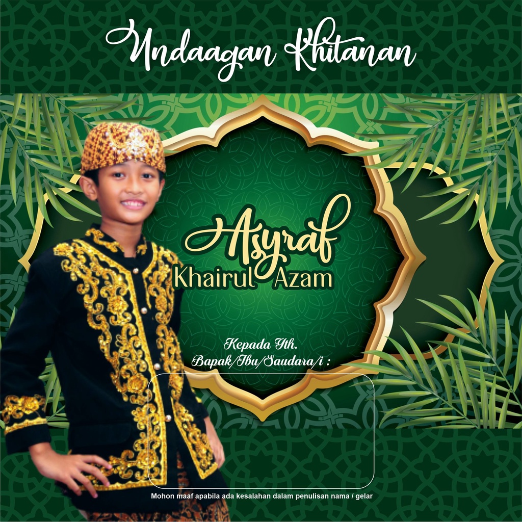 Jual UNDANGAN KHITAN CUSTOM FULL COLOR | Shopee Indonesia