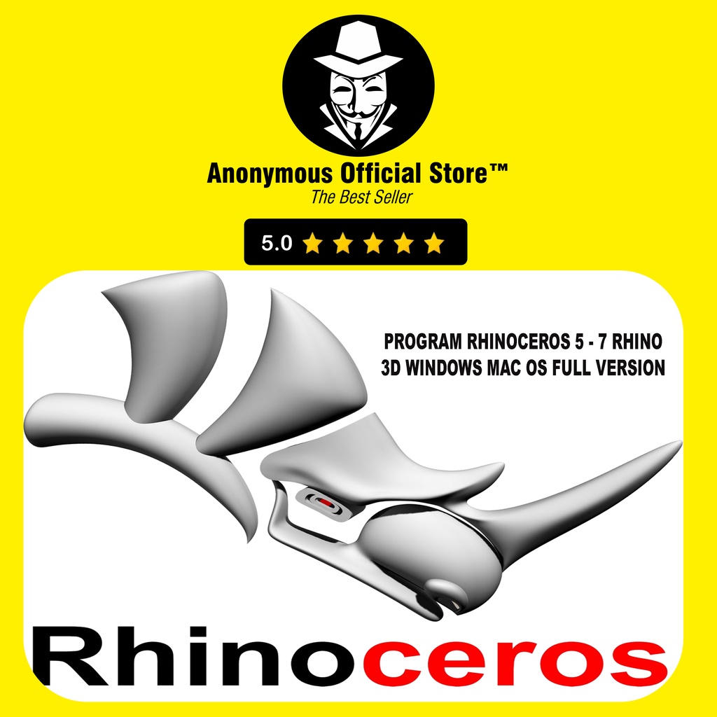 Jual PROGRAM RHINOCEROS 5 - 7 RHINO 3D WINDOWS MAC OS FULL VERSION LIFETIME BERGARANSI PERMANEN ...