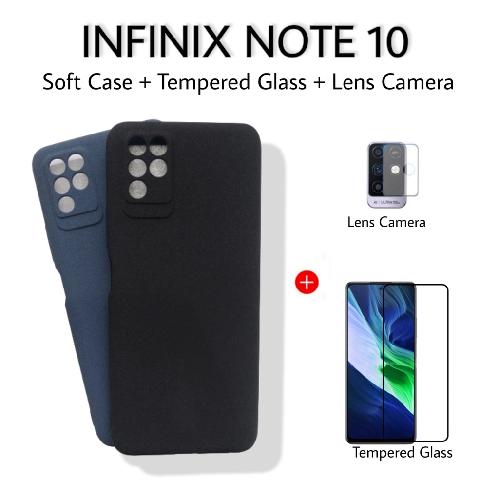 Jual PAKET 3in1 Case INFINIX NOTE 10 / INFINIX NOTE 10 PRO Case Matte ...