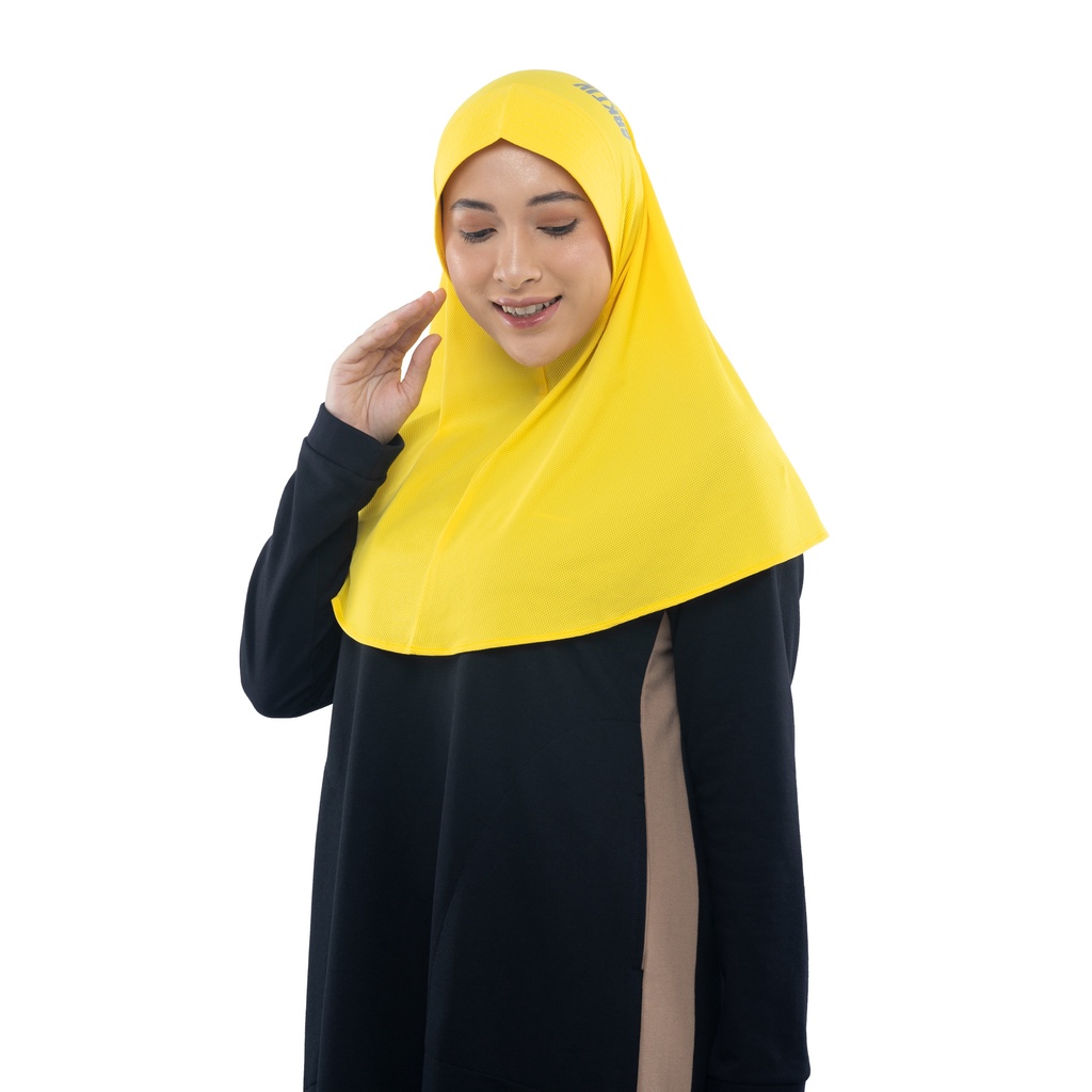 Jual Arktiv Running Hijab Vibrant Yellow - Sport Hijab | Shopee Indonesia