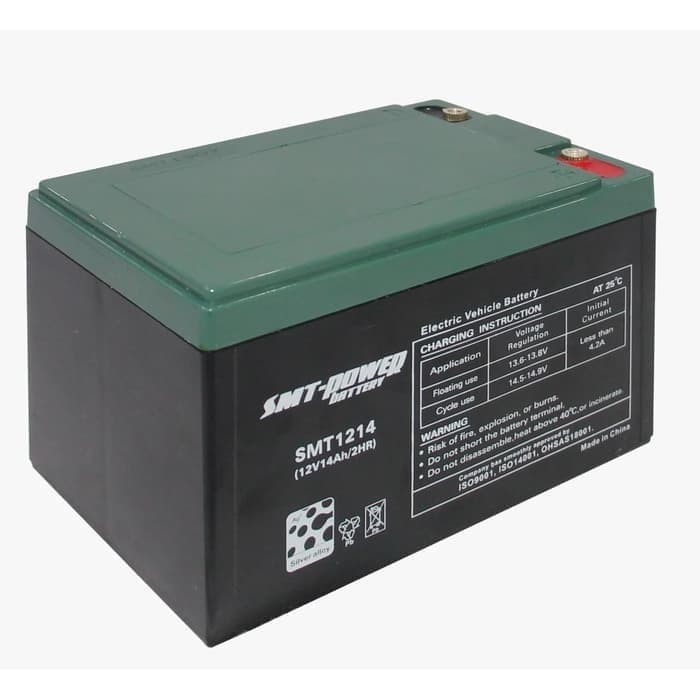 Jual BATTERY KERING SMT POWER 12V 14AH UNTUK SEPEDA LISTRIK (2HR ...