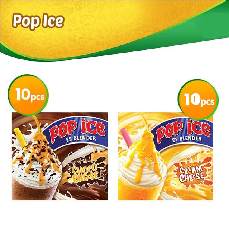 Jual Pop Ice Baru rasa Choco Chesee & Cream Chesee isi 10sachet ...