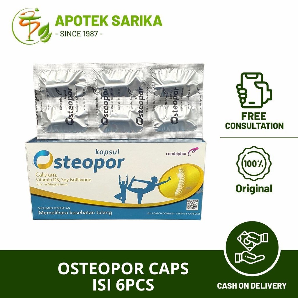 Jual Osteopor 1 strip 6pcs (memelihara kesehatan tulang) | Shopee Indonesia