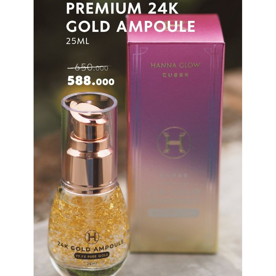 Jual Hanna Glow : Premium 24k Gold Ampoule ORIGINAL! Travel Size 25ML | Shopee Indonesia