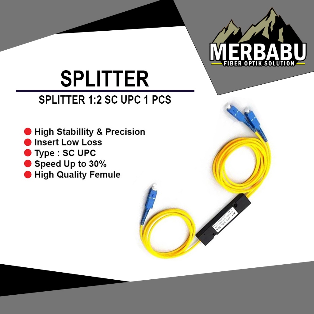 Jual passive splitter SC UPC 1:2 modular mini/Splitter 2way | Shopee ...