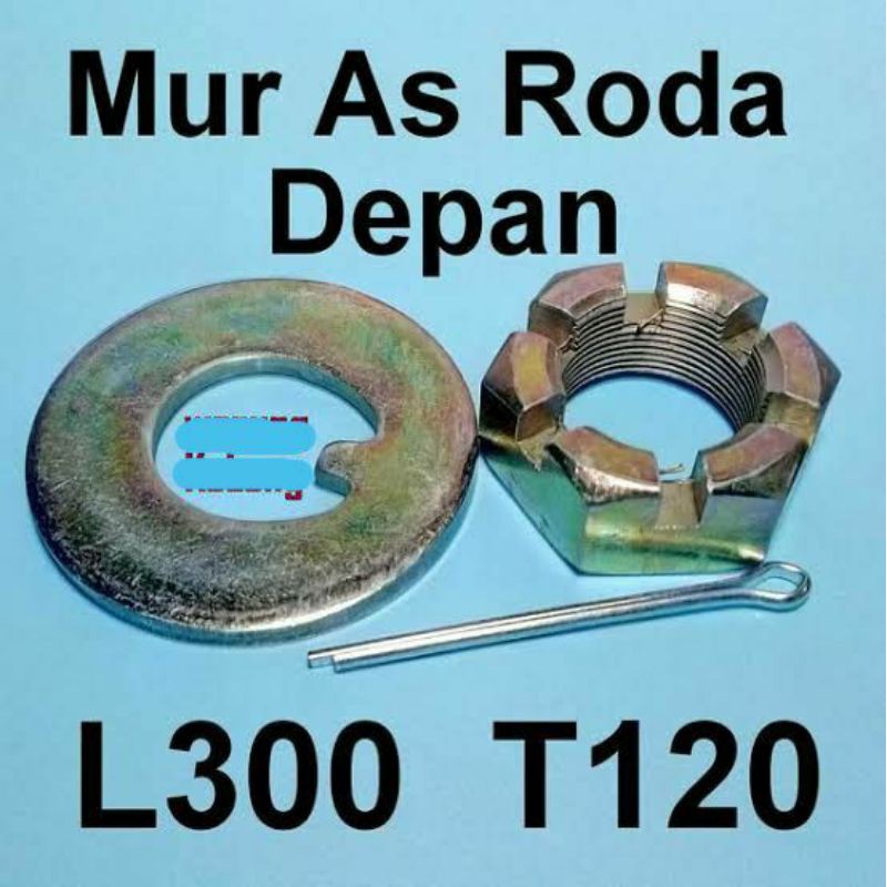 Jual 1 SET Mur As Roda Depan Kit L300/ Colt T120 / Kuda merk 5M / JH ...