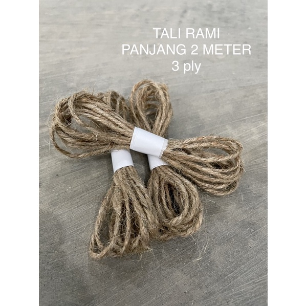 Jual TALI RAMI PANJANG 2 METER, tebal 3 ply, TALI GONI | Shopee Indonesia